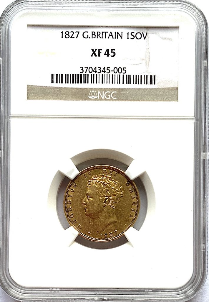 1827 Sovereign George IV NGC XF45 – UK Coinage