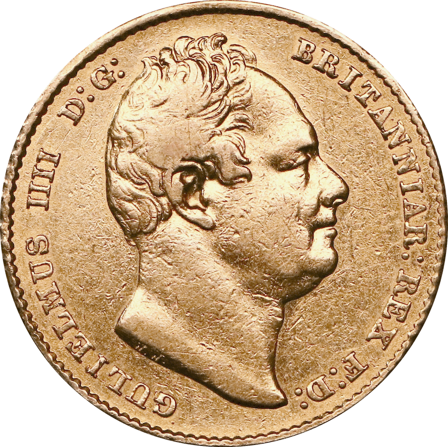 1833 Sovereign William IV UK Coinage