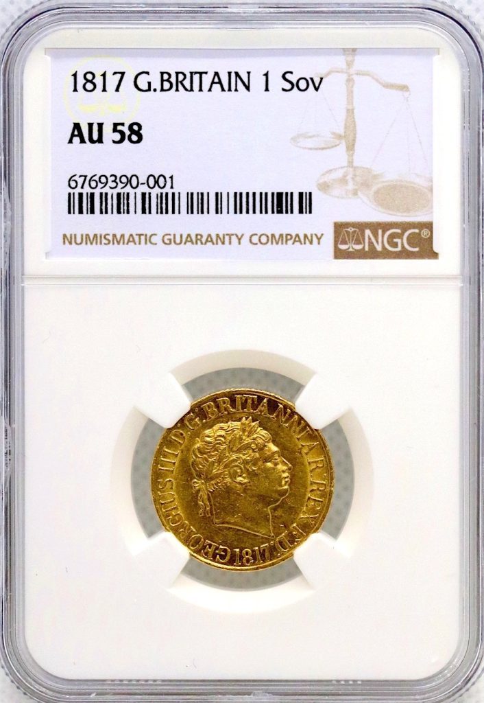 1817 Sovereign George III NGC AU58 – UK Coinage