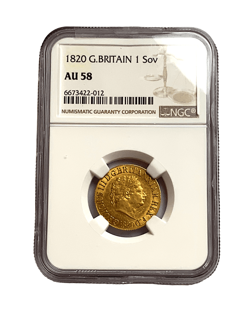 1820 Sovereign NGC AU58 George III – UK Coinage